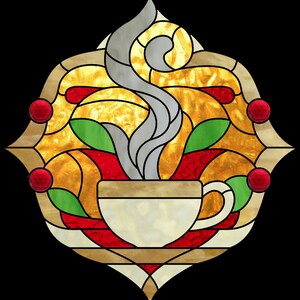 Cup O Coffee Stained Glass Pattern - Etsy