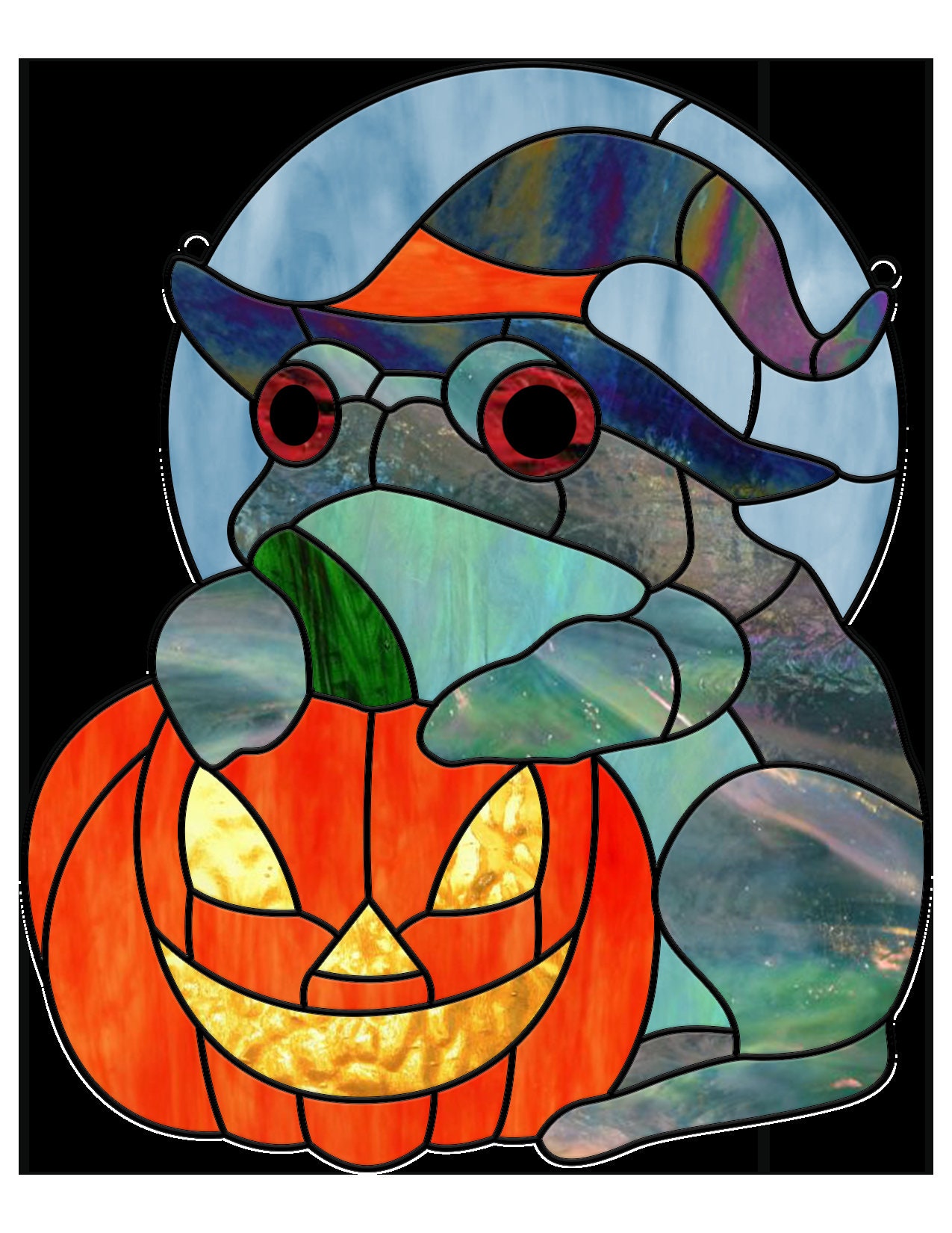 Jack & Toad Stained Glass Halloween Pattern - Etsy