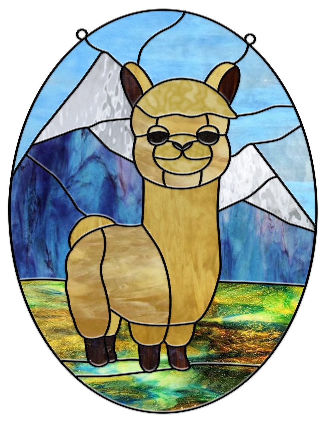 Llama Spirit Animal Stained Glass Pattern - Number 1 in the Spirit ...