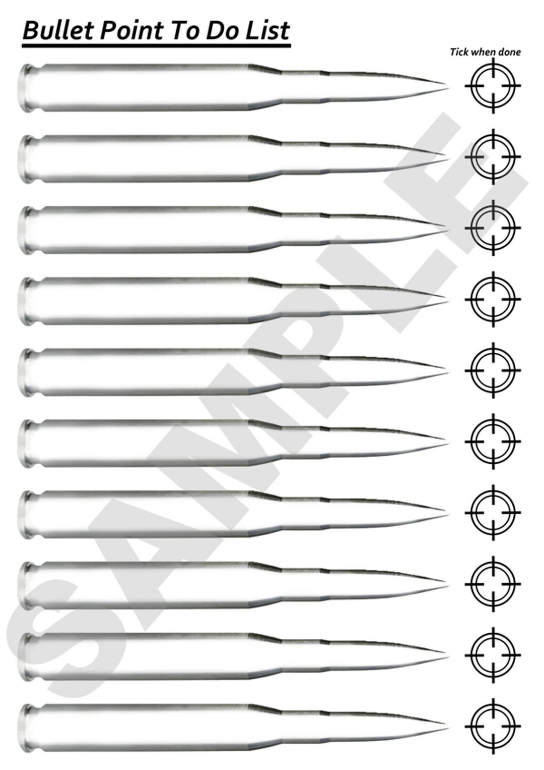 Bullet Point To-do List DIGITAL DOWNLOAD to Do List, Time Management ...