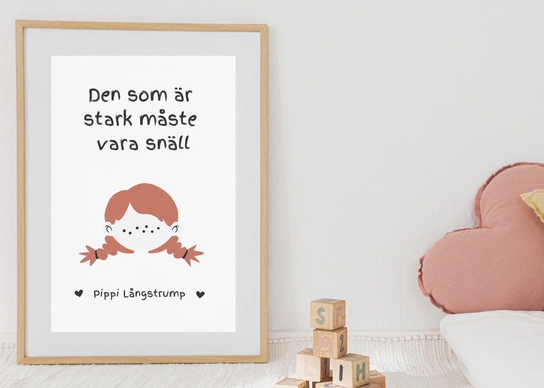 Pippi Långstrump Pippi Longstocking Quote Astrid Lingren 60 - Etsy