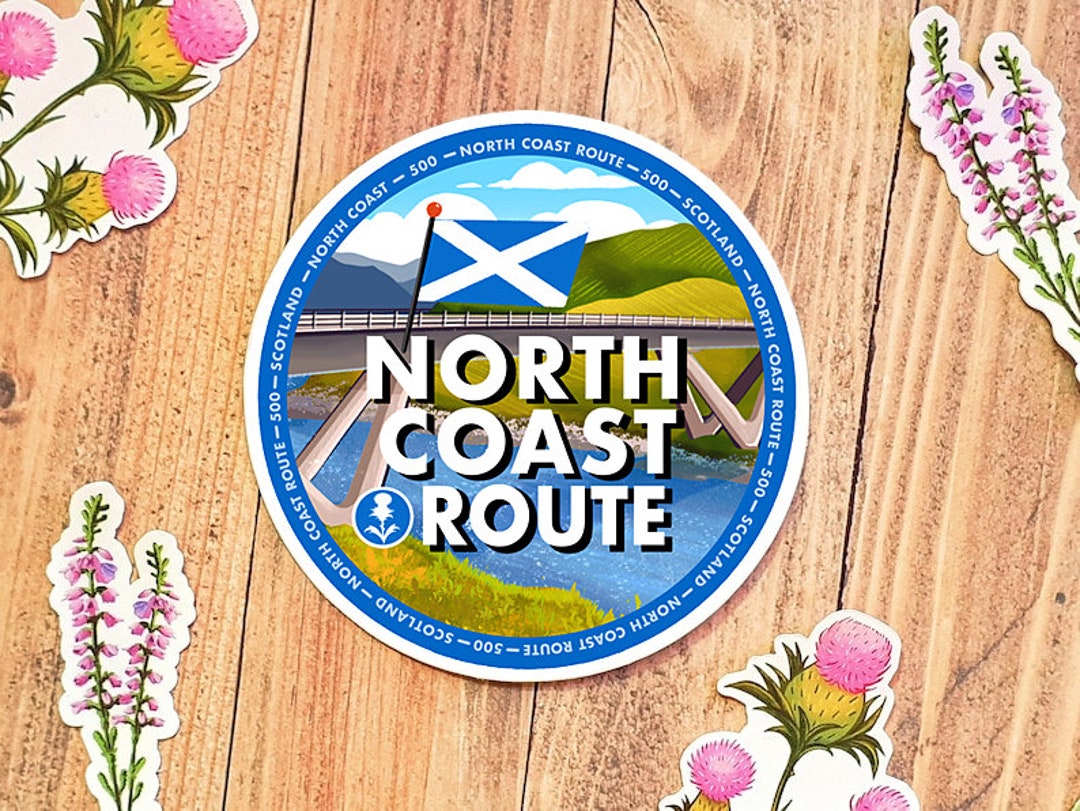 North Coast 500 Sticker, Scotland NC500, Waterproof Vinyl, Scottish ...