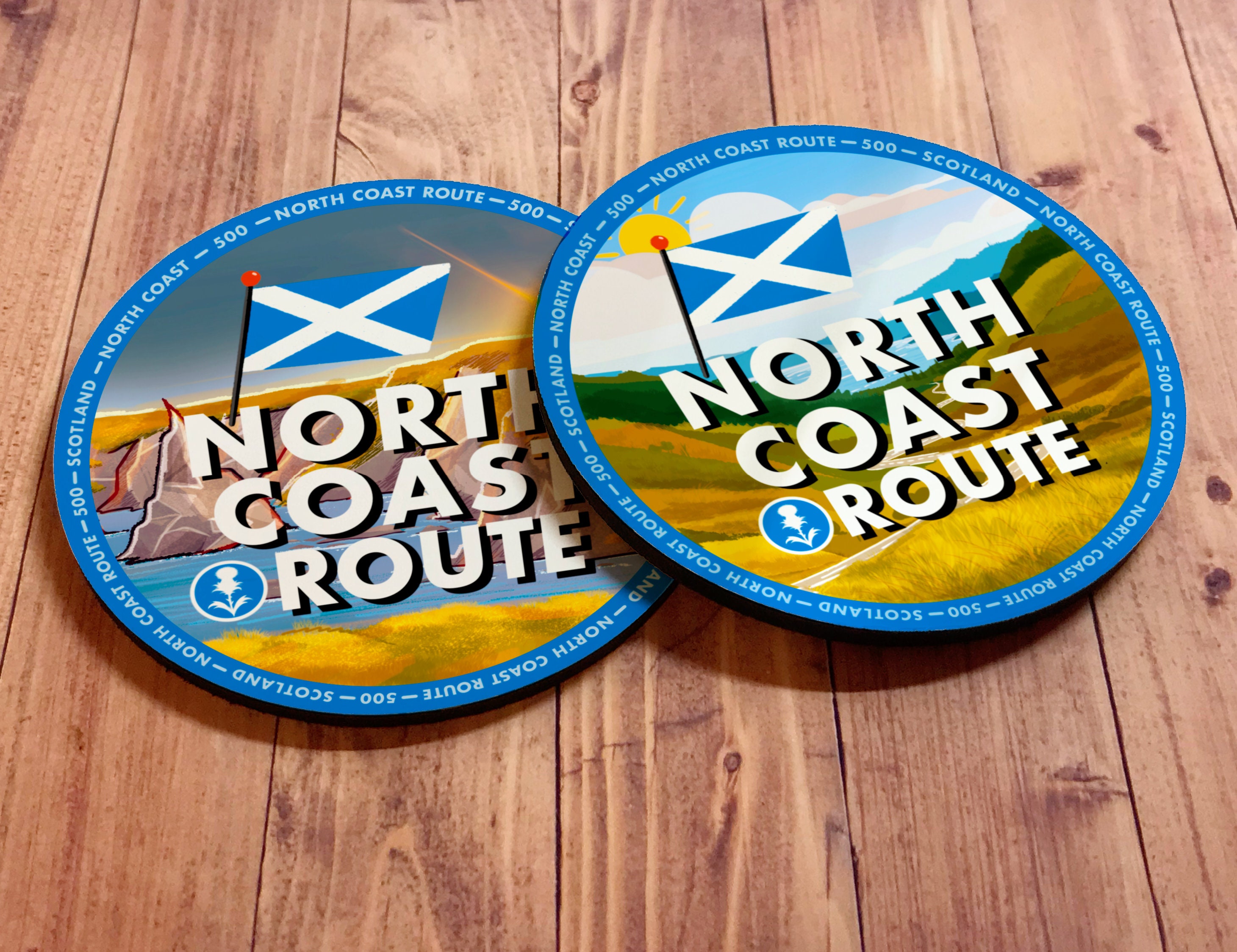 Scotland Coasters, North Coast Route 500 Souvenir, Highland Themed ...