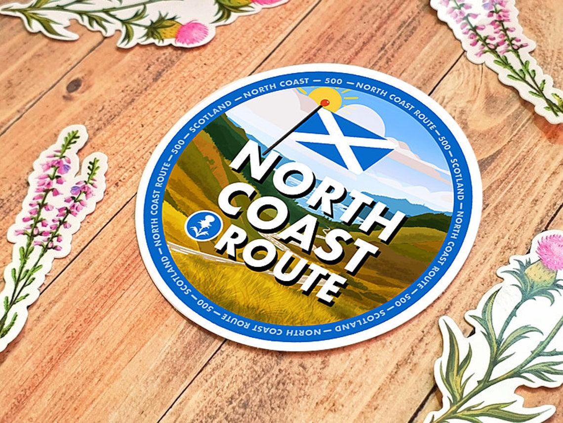 North Coast 500 Sticker, Scotland NC500, Waterproof Vinyl, Scottish ...