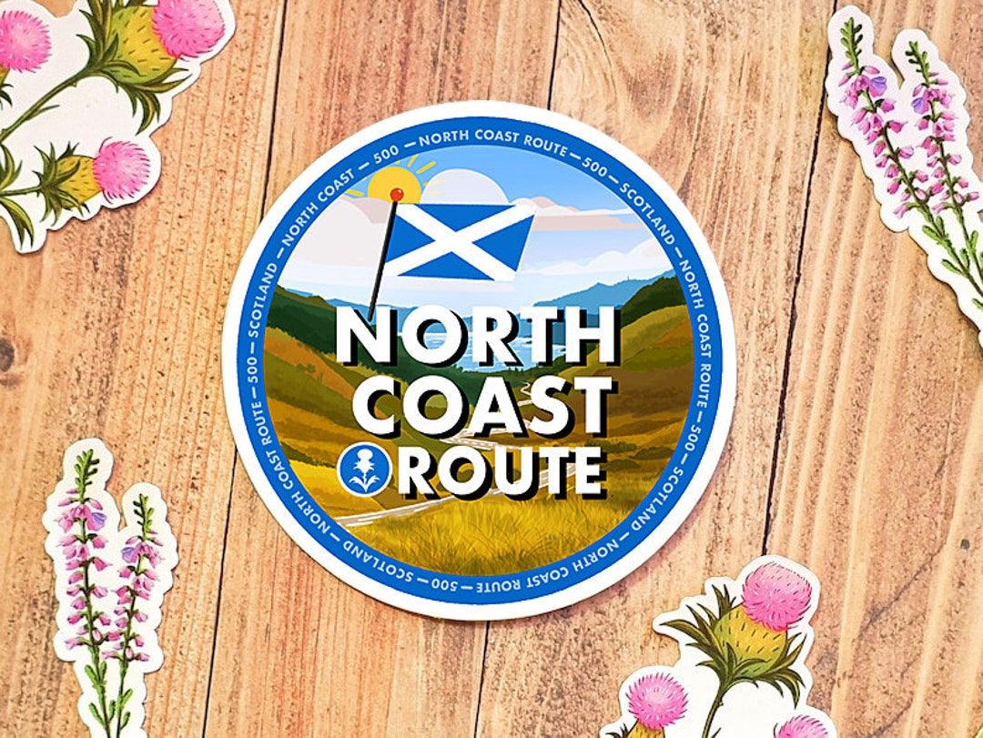 North Coast 500 Sticker, Scotland NC500, Waterproof Vinyl, Scottish ...