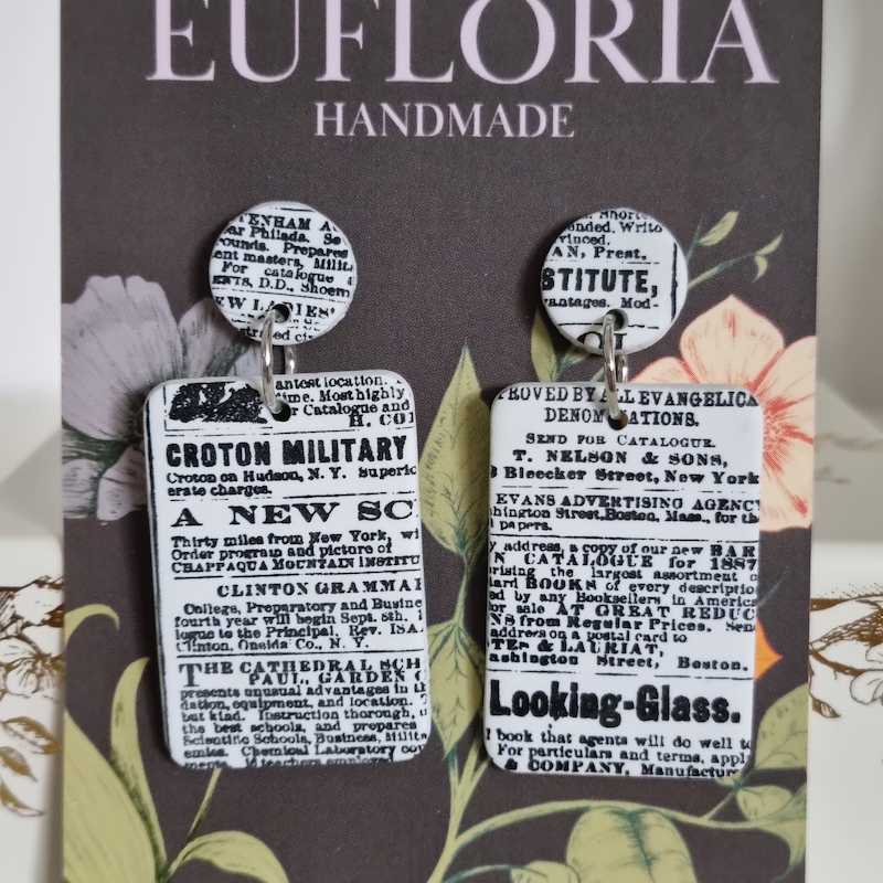 Newspaper Jewelry - Etsy