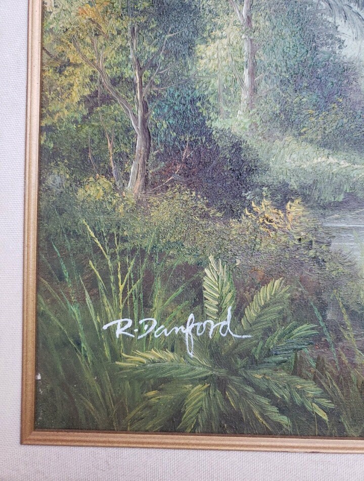 R Danford Original Oil Tropical Scenery Rare Free Shipping - Etsy