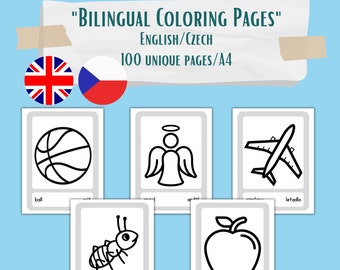 Bilingual Coloring - Etsy