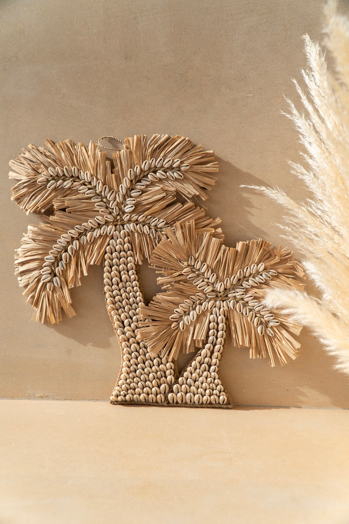 Raffia and Shells Palm Tree - Etsy
