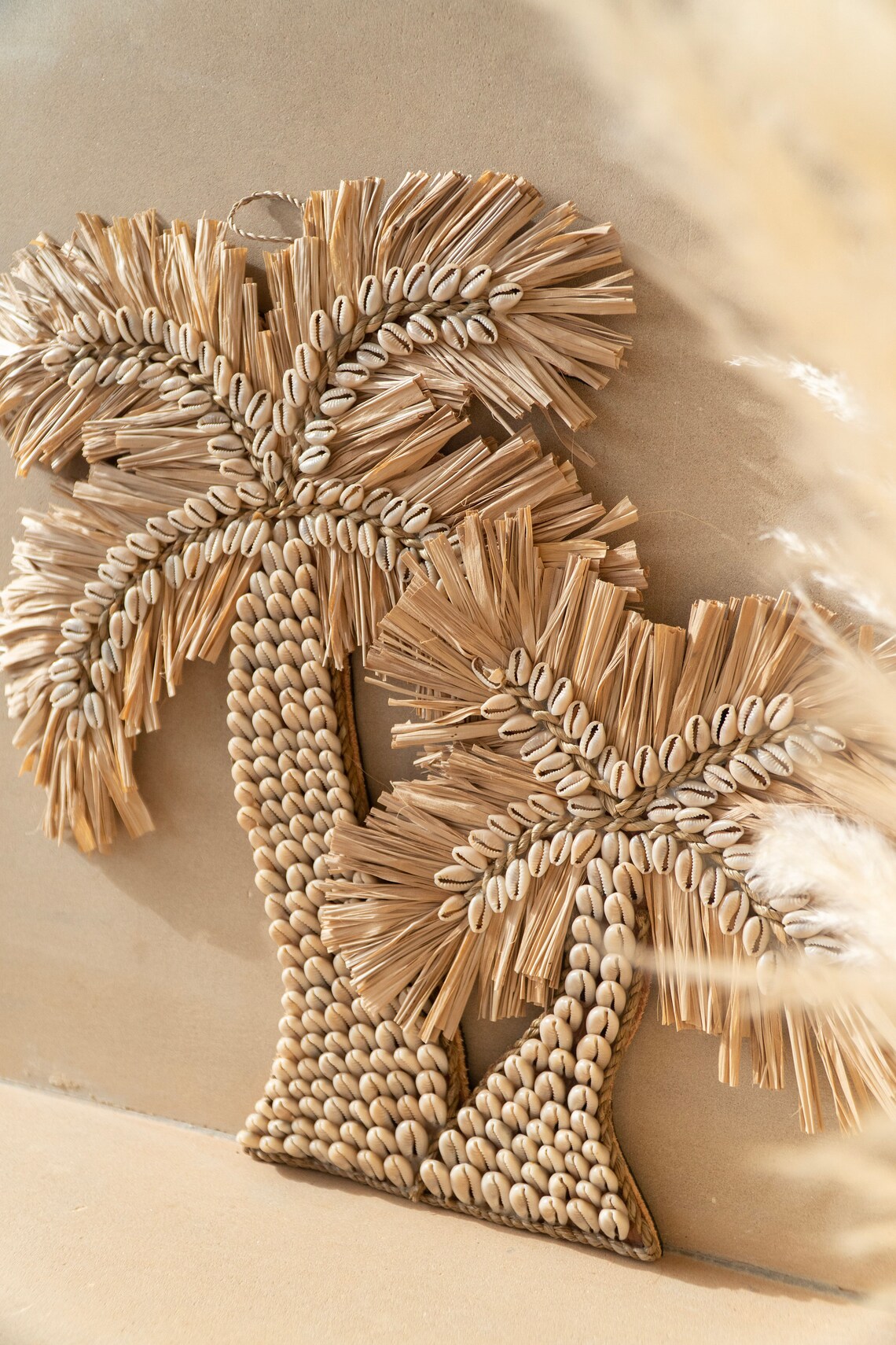Raffia and Shells Palm Tree - Etsy