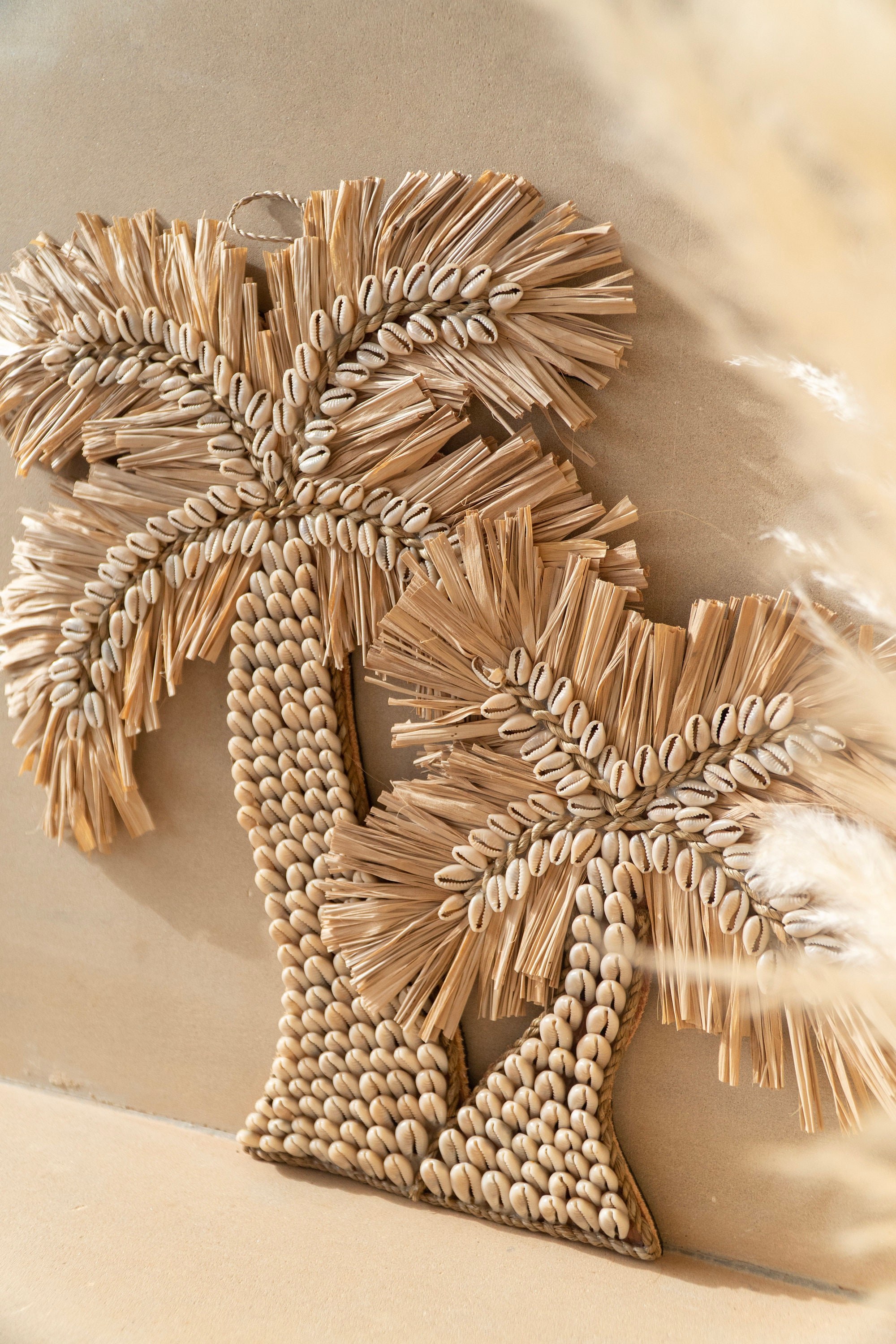 Raffia and Shells Palm Tree - Etsy