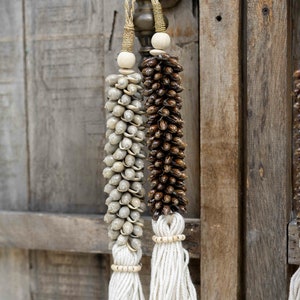 Long Seashells Tassel Boho Coastal Handmade - Etsy