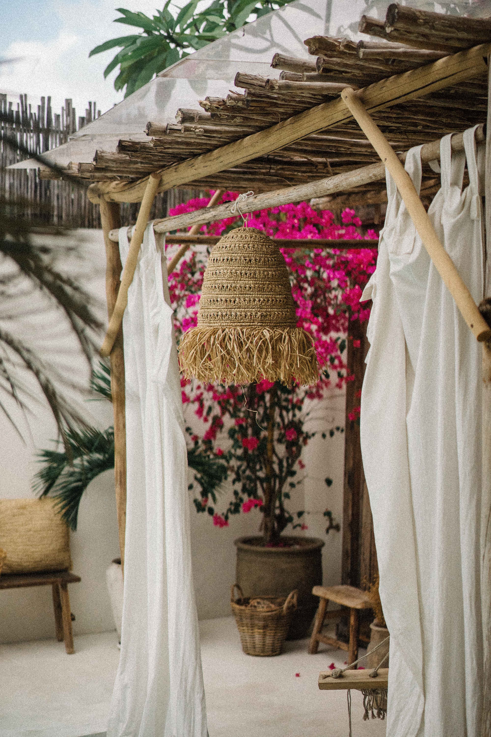 Large Raffia Lamp Pendant, Natural Raffia Boho Lampshade - Etsy