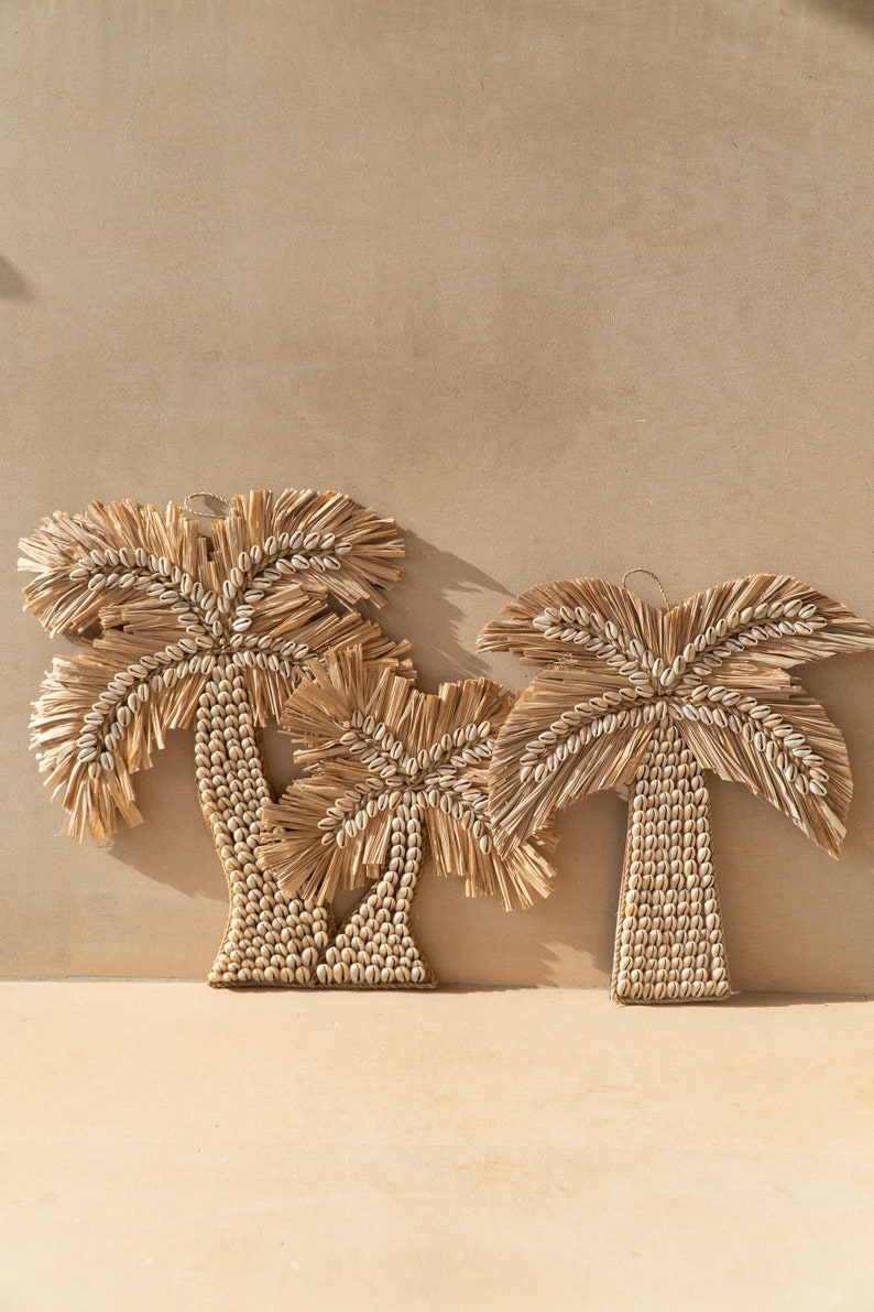 Raffia and Shells Palm Tree - Etsy