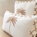 Cream Cotton Cushion Cover With Palm Tree Tropical Boho Chic Coastal - Etsy