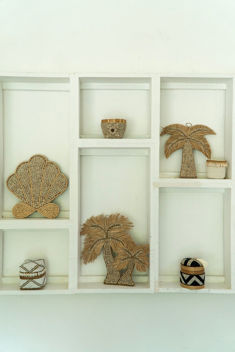 Raffia and Shells Palm Tree - Etsy