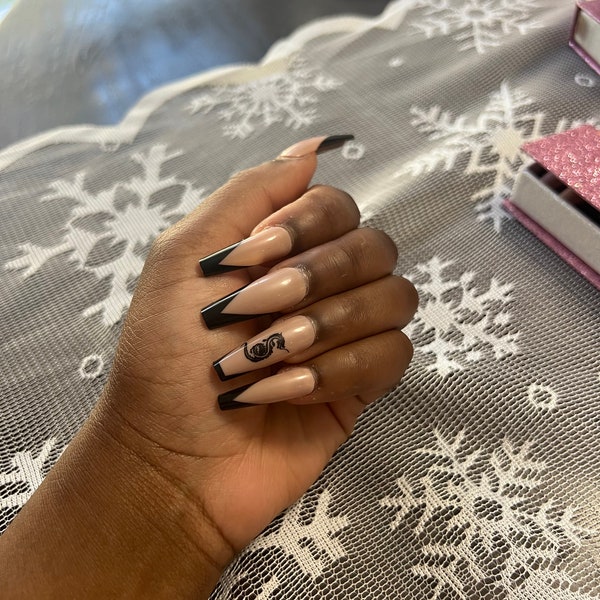 V Cut Press on Acrylic Nails - Etsy