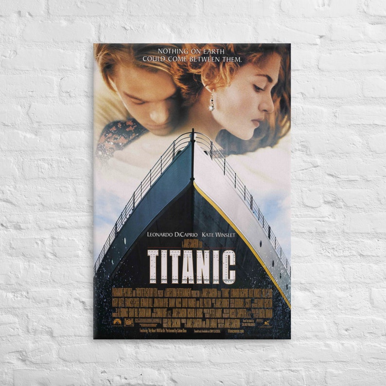 Titanic Movie Poster Leonardo Dicaprio 24x36 Thick Gallery Wrapped ...