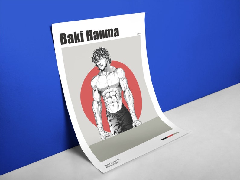 Baki Hanma Poster Print Wall Art, Anime & Manga Printable Wall Art ...