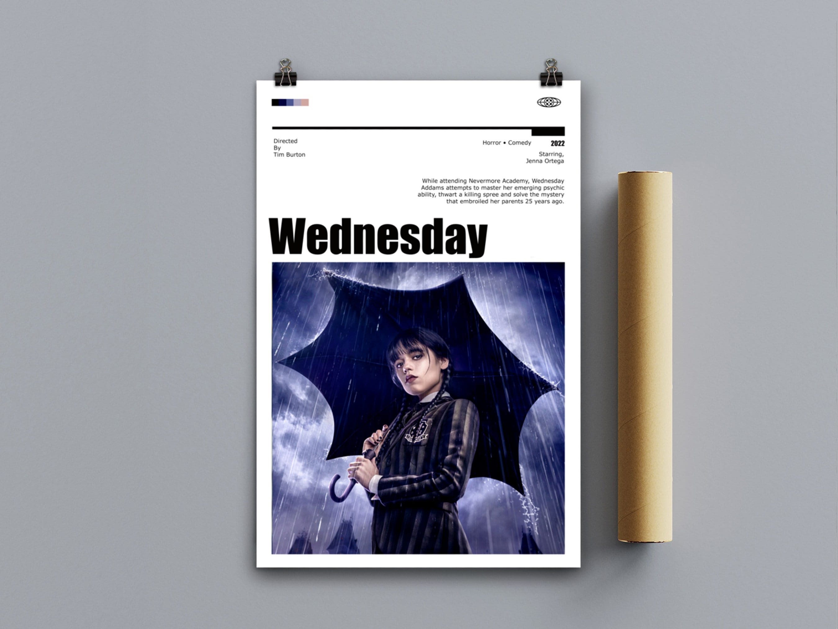Wednesday Addams Jenna Ortega Movie Poster