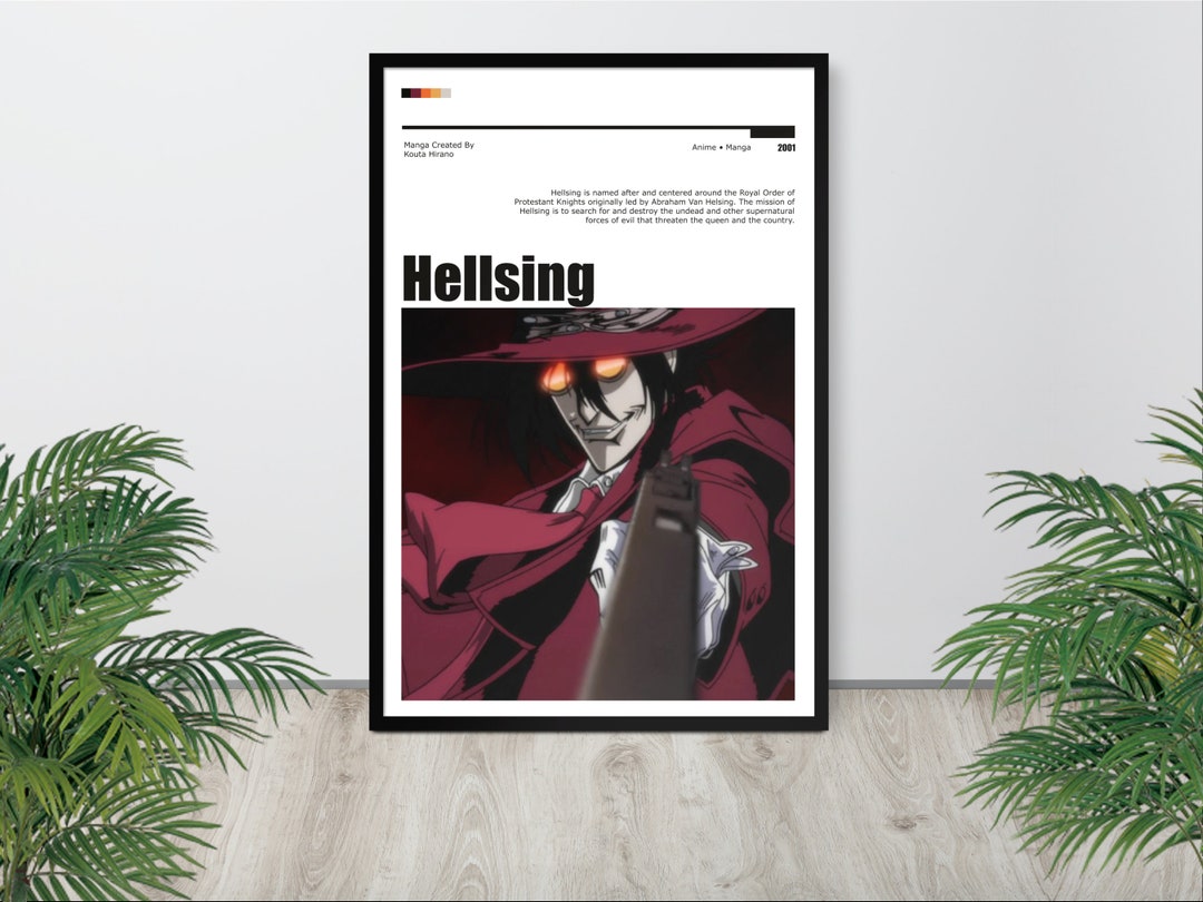 Hellsing Alucard Poster Anime & Manga Wall Art, Mid Century Modern ...