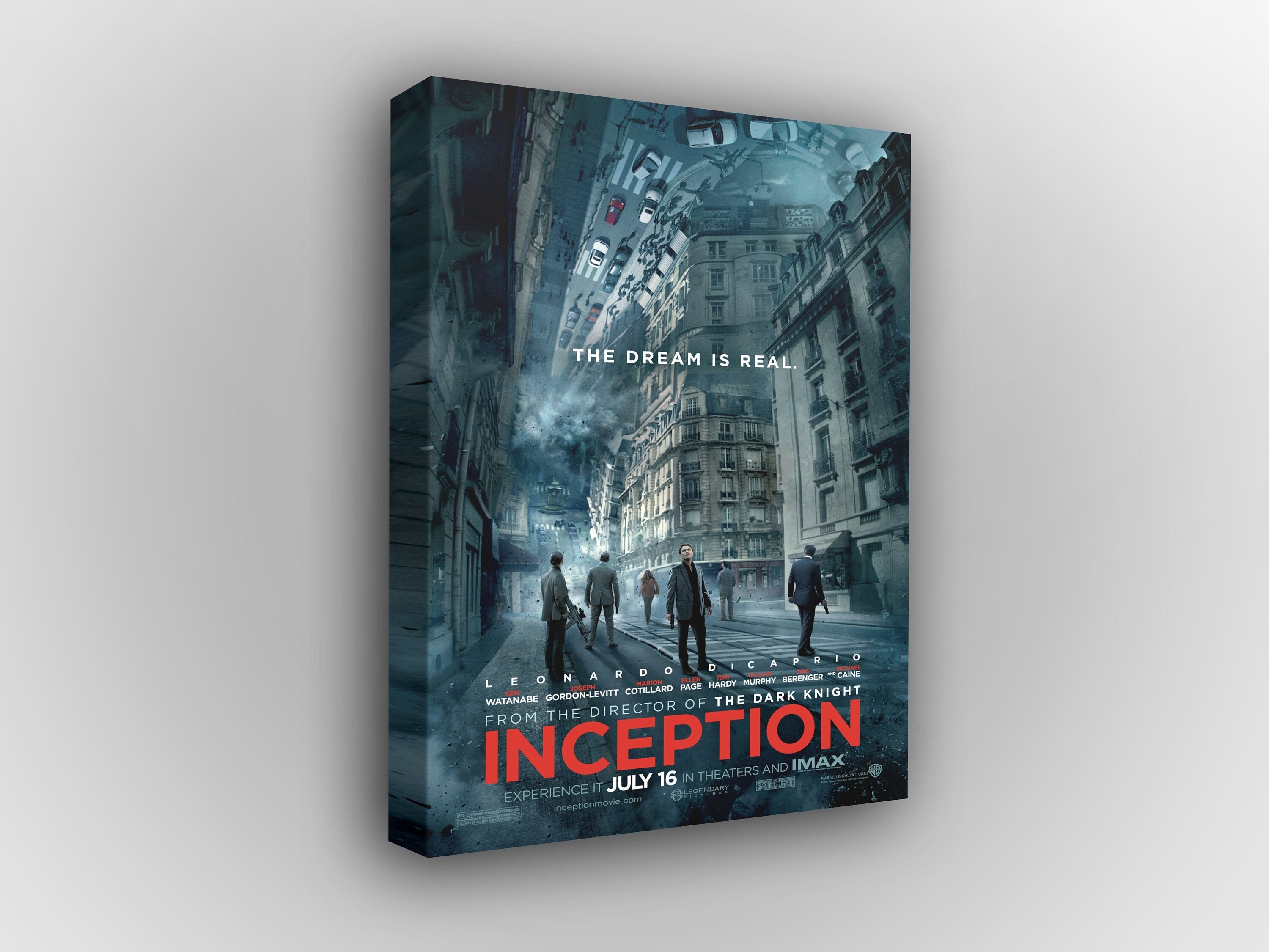 Inception Movie Poster Leonardo Dicaprio 24x36 Thick Gallery Wrapped ...