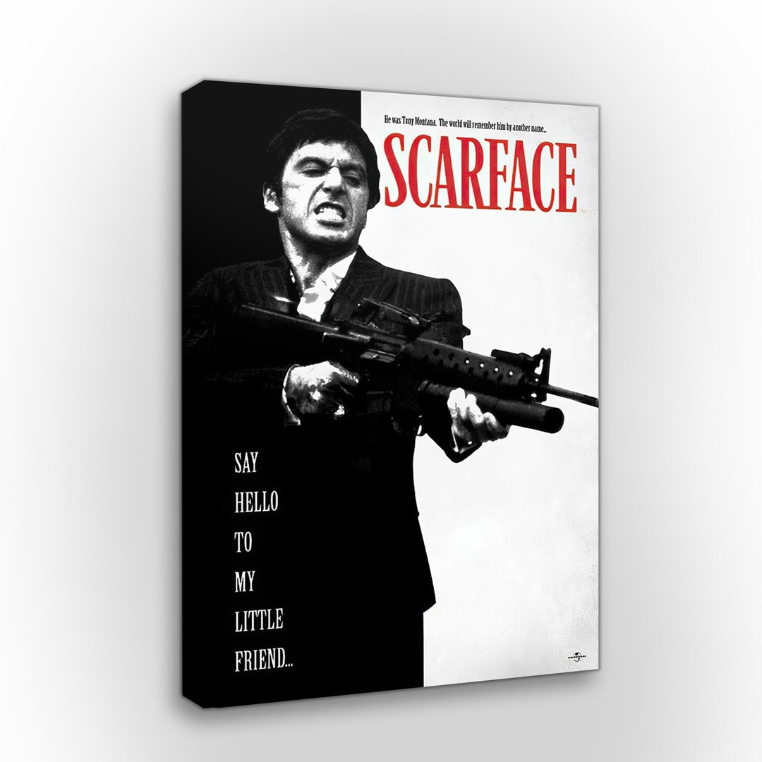 Scarface Al Pacino Movie Poster 24x36 Thick Gallery Wrapped Canvas Wall ...