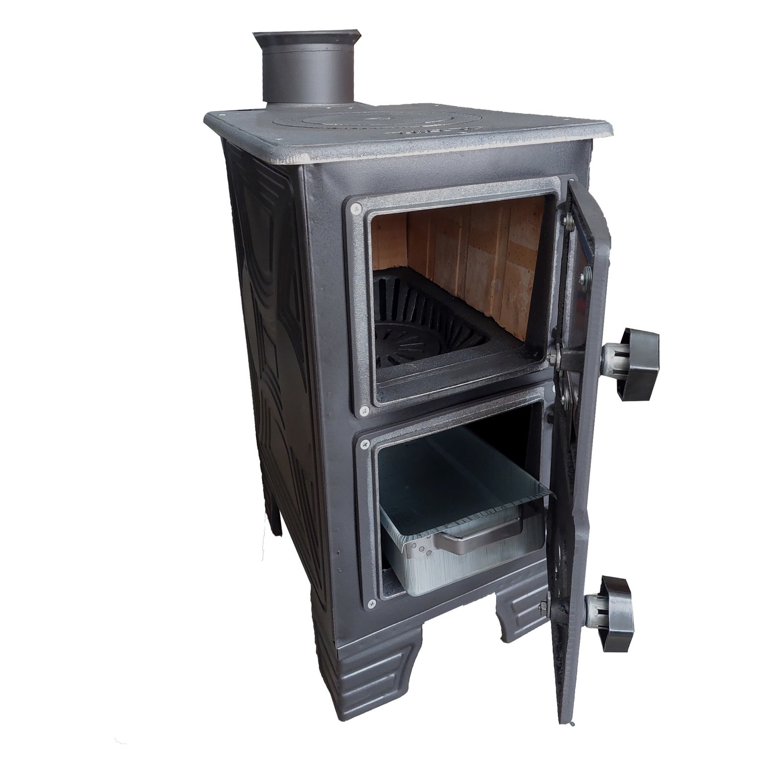 Cast Iron Camping Stove Iron Cast Long Laser Cut Wood Stove Aesthetic ...