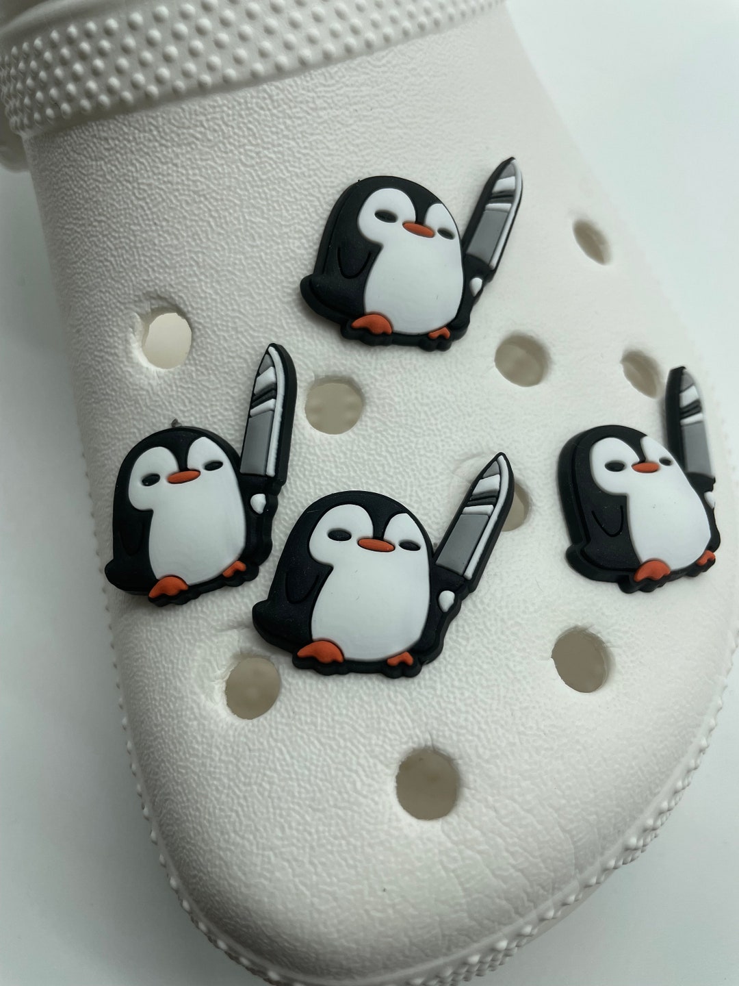 Penguin With a Knife Shoe Charm - Bird Shoe Charms - Shoe Charm ...
