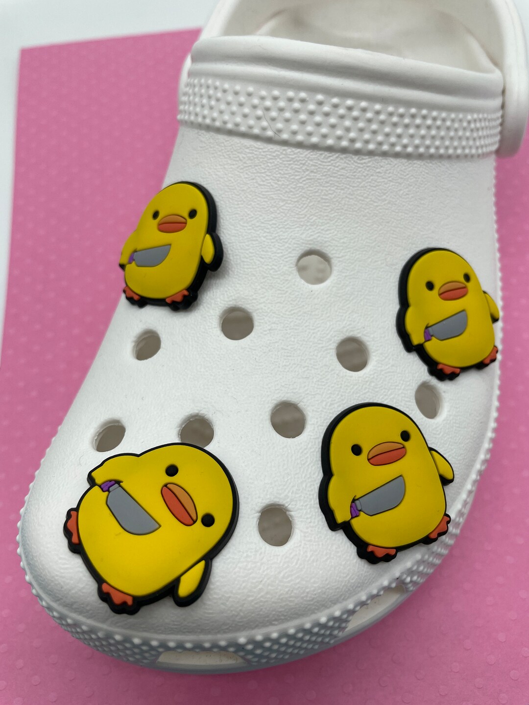 Chick With a Knife Shoe Charm Bird Croc Charms Chick Shoe Charm chicken ...