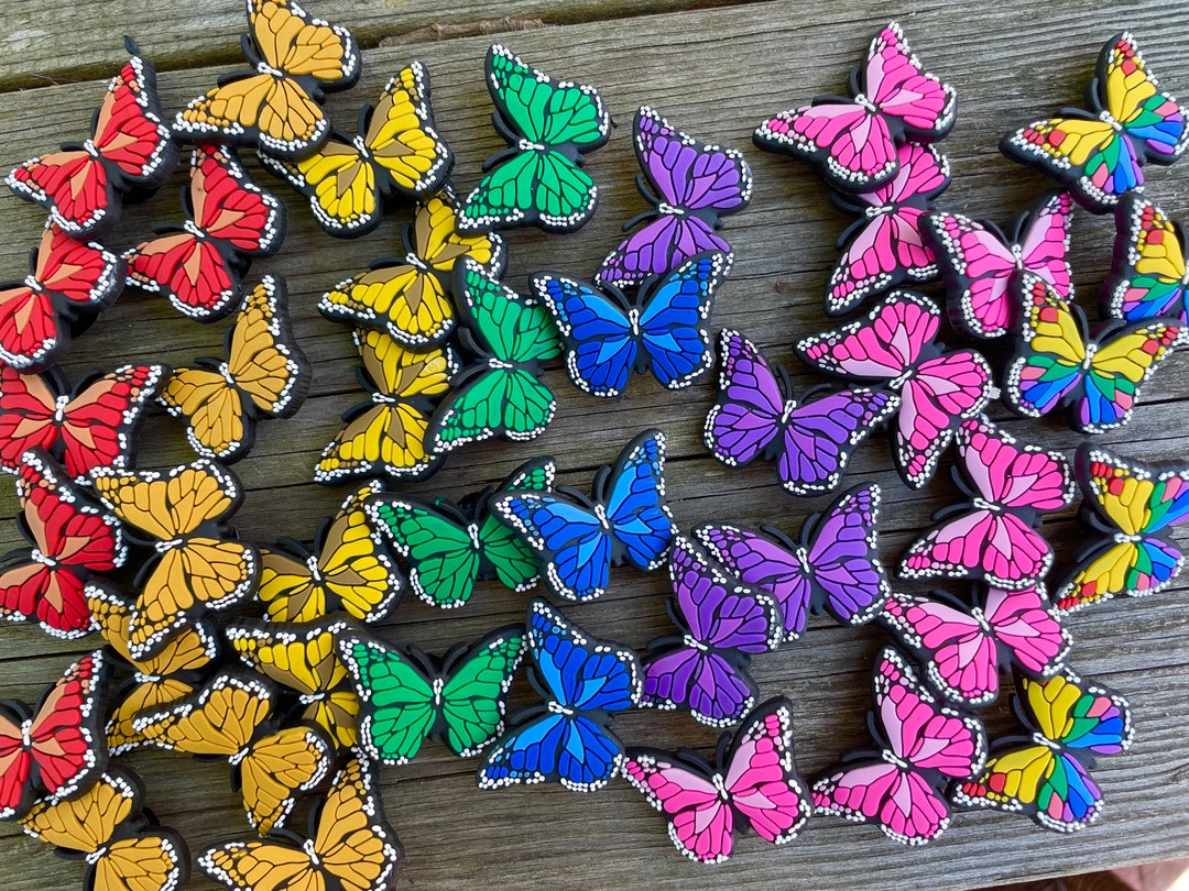 Butterfly Shoe Charm - Monarch Croc Charms - Insect Shoe Charm ...