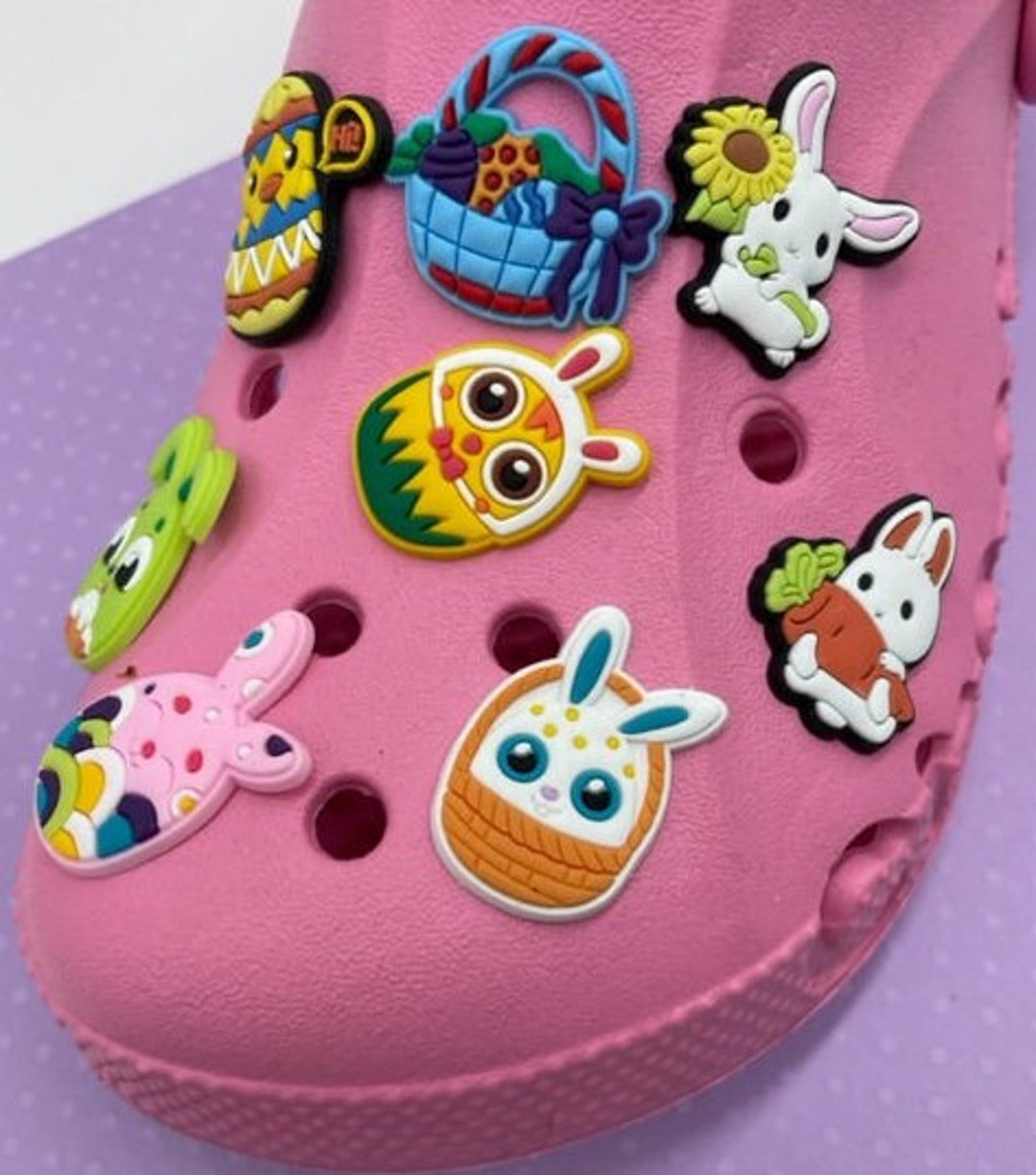 Easter Shoe Charm Bunny Croc Charms Rabbit Shoe Jibs easter Bunny ...