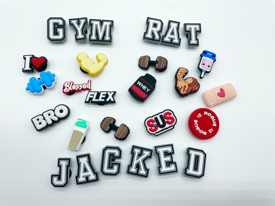 Gym Weight Lifting Shoe Charms -body Builging Charms-gym Rat Charms ...