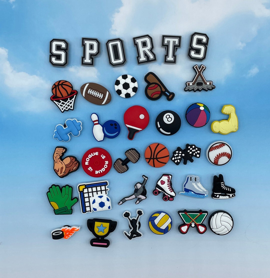 Sports Shoe Charm -sports Theme Shoecharms - Football - Baseball ...