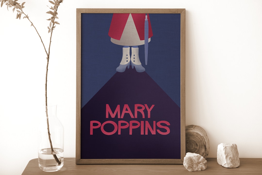 Mary Poppins Minimal Poster | Watercolor | Digital - Etsy