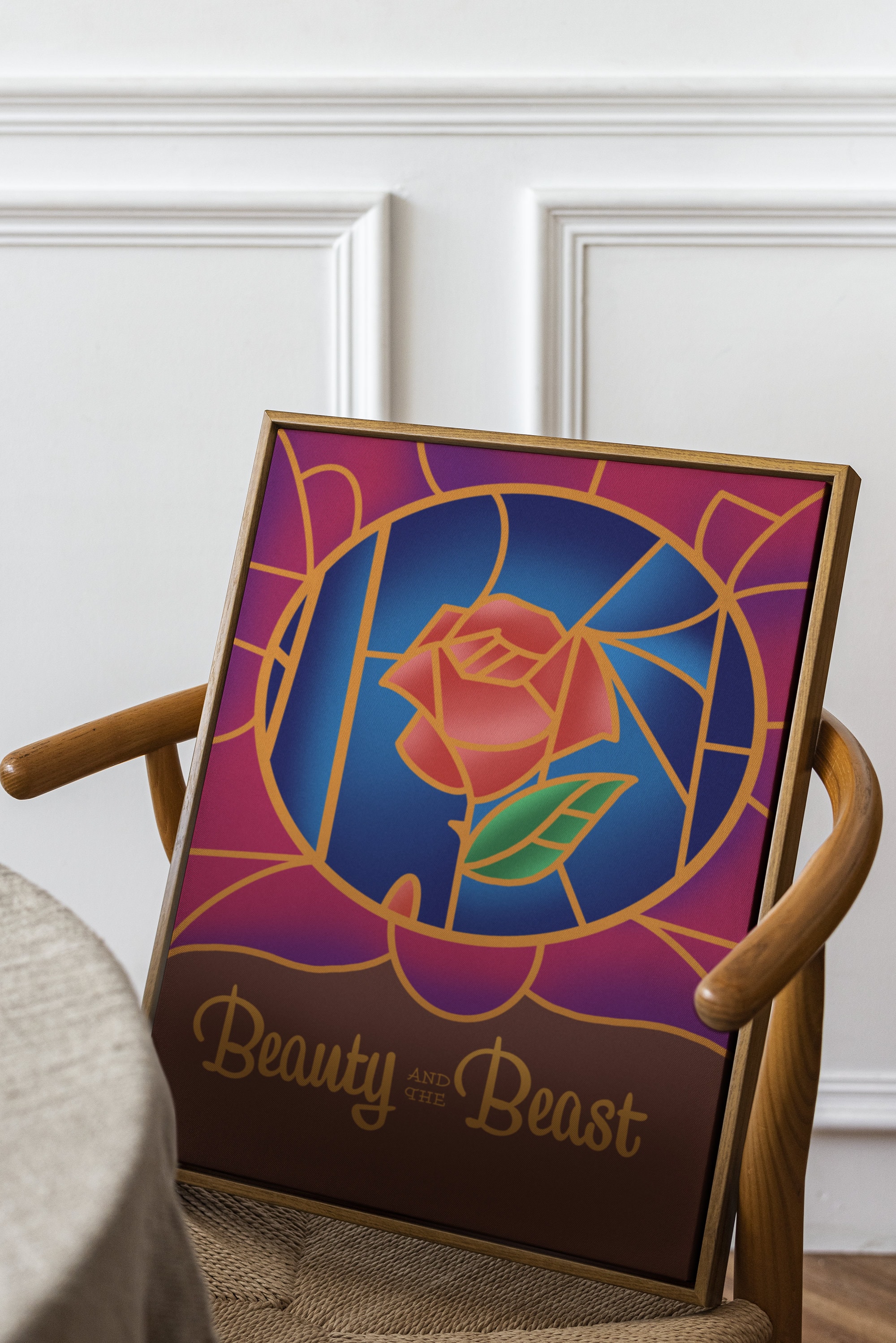 Beauty and the Beast Minimal Poster | Watercolor | Digital - Etsy