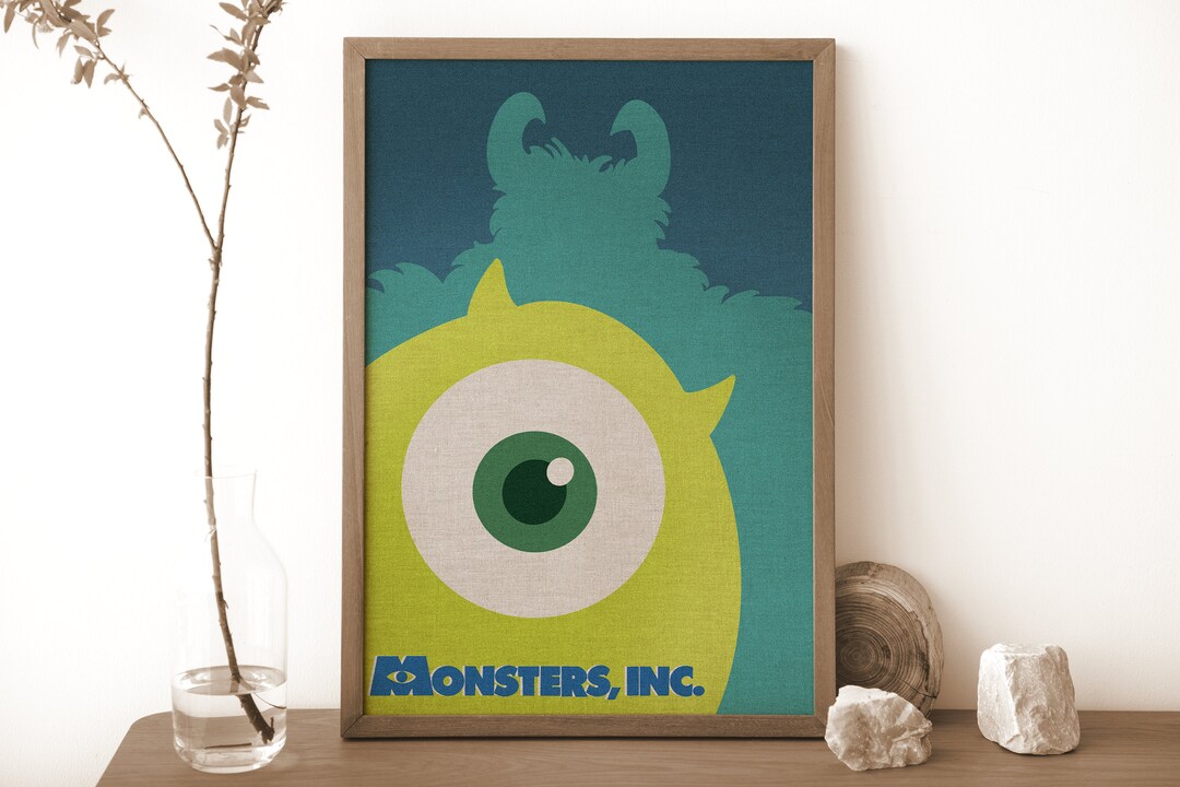 Monsters Inc Poster | Watercolor | Digital - Etsy