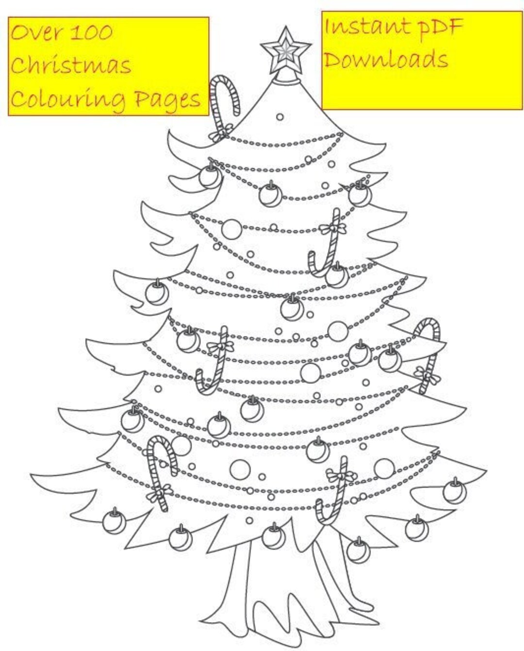 Over 100 Digital Christmas Children's Colouring Pages - Instant ...