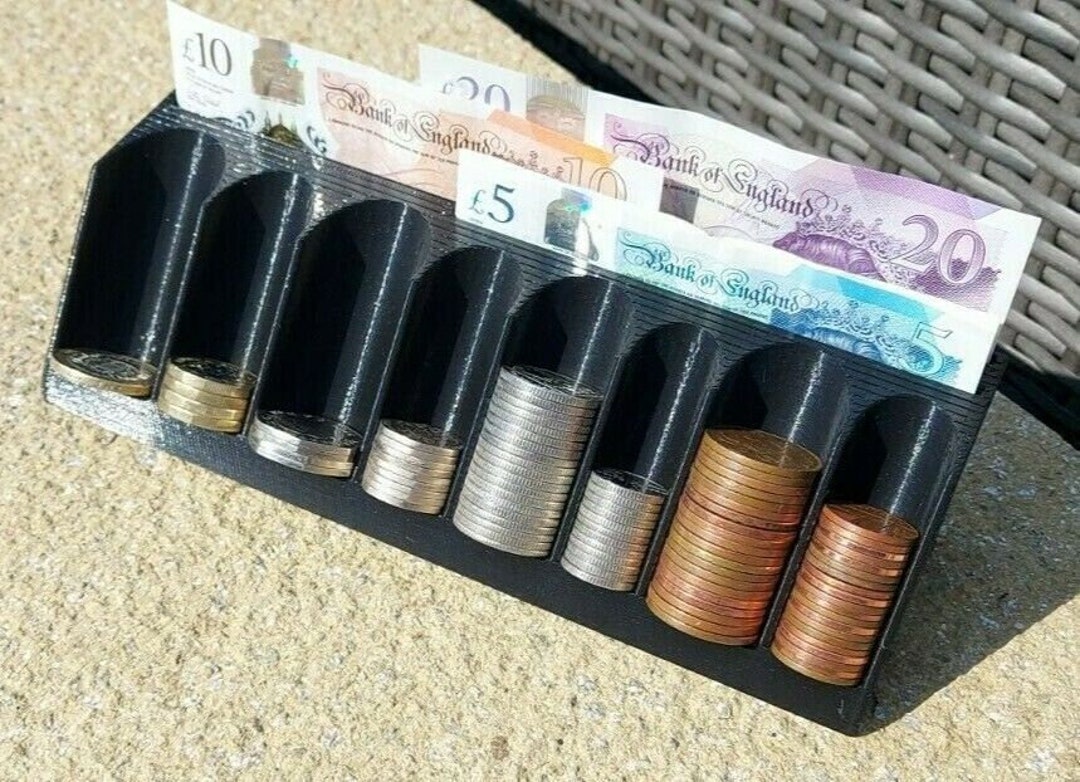Coin Cash Sorter Organiser Note Money Budget Storage Bank GBP Pound ...