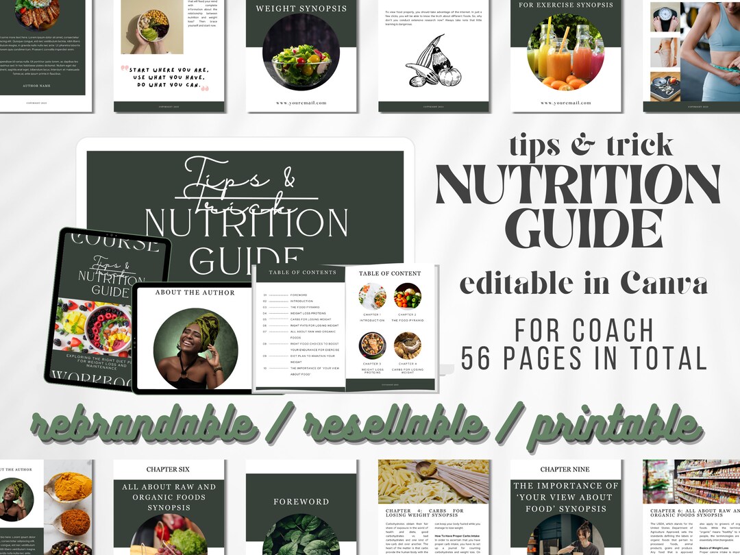 Workbook Nutrition Guide Tips and Tricks Done for You Health - Etsy