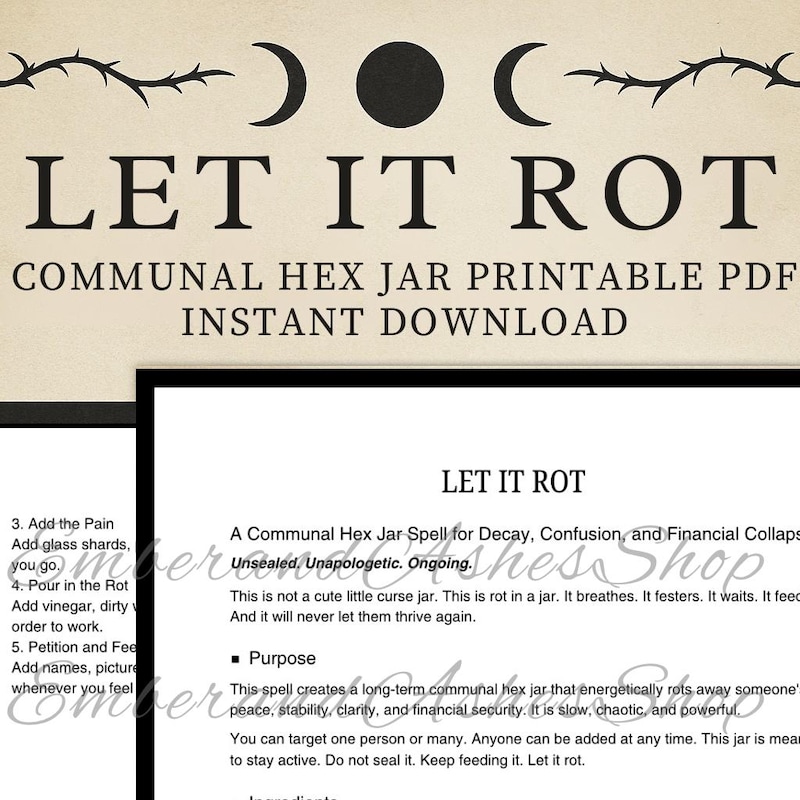 Hex Spells Printables - Etsy UK