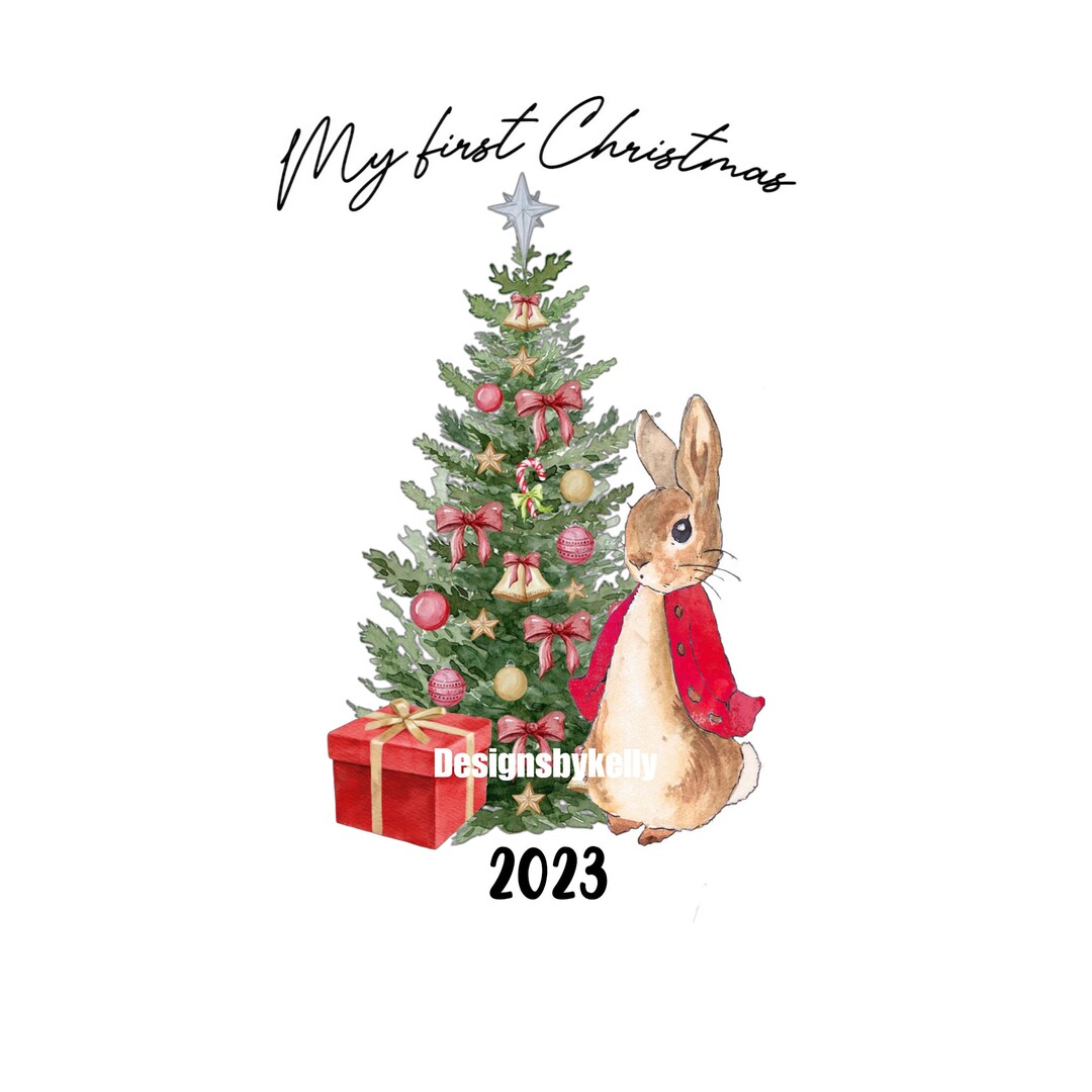 Peter Rabbit First Christmas Design Digital Download Baby - Etsy UK