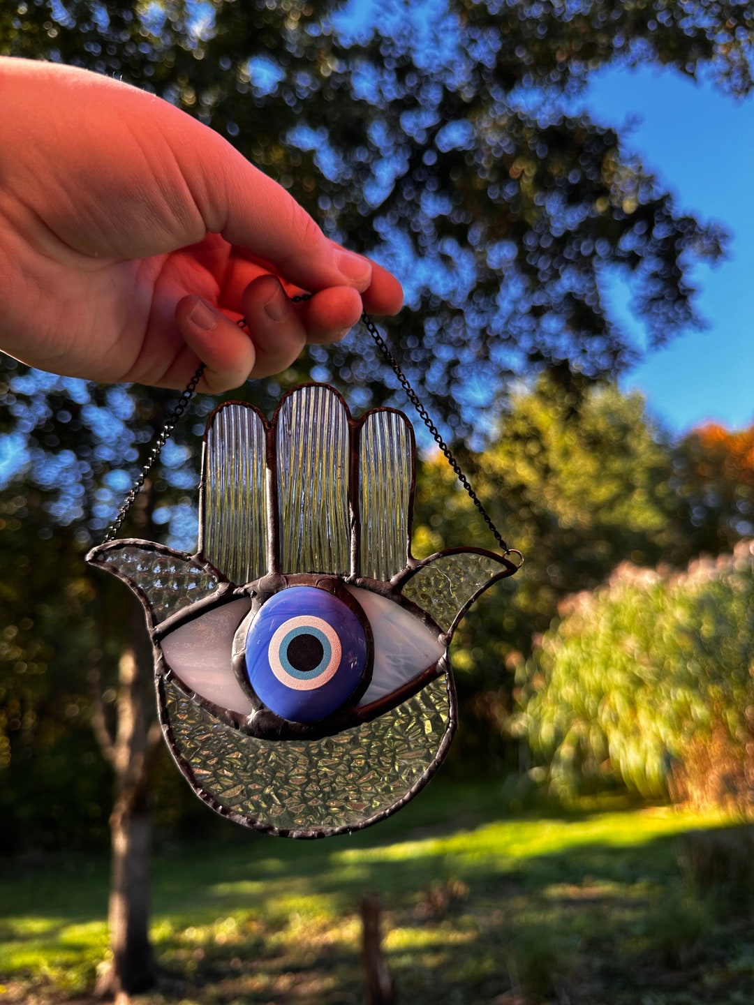 Evil Eye Hand Sun Catcher - Etsy