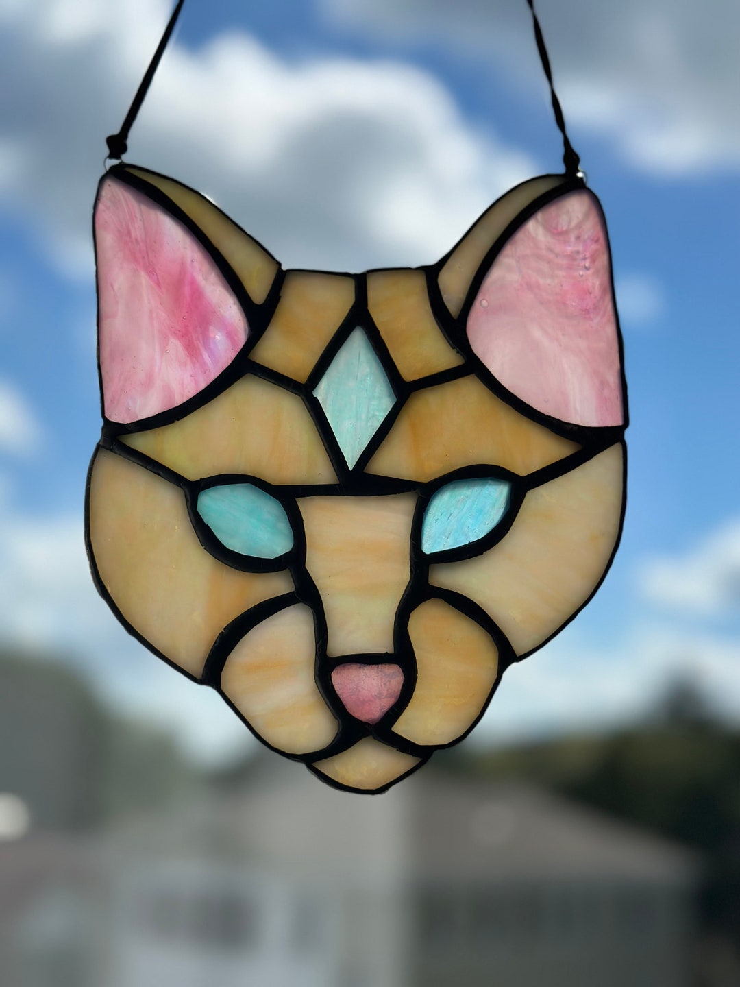 Stained Glass Cat - Etsy