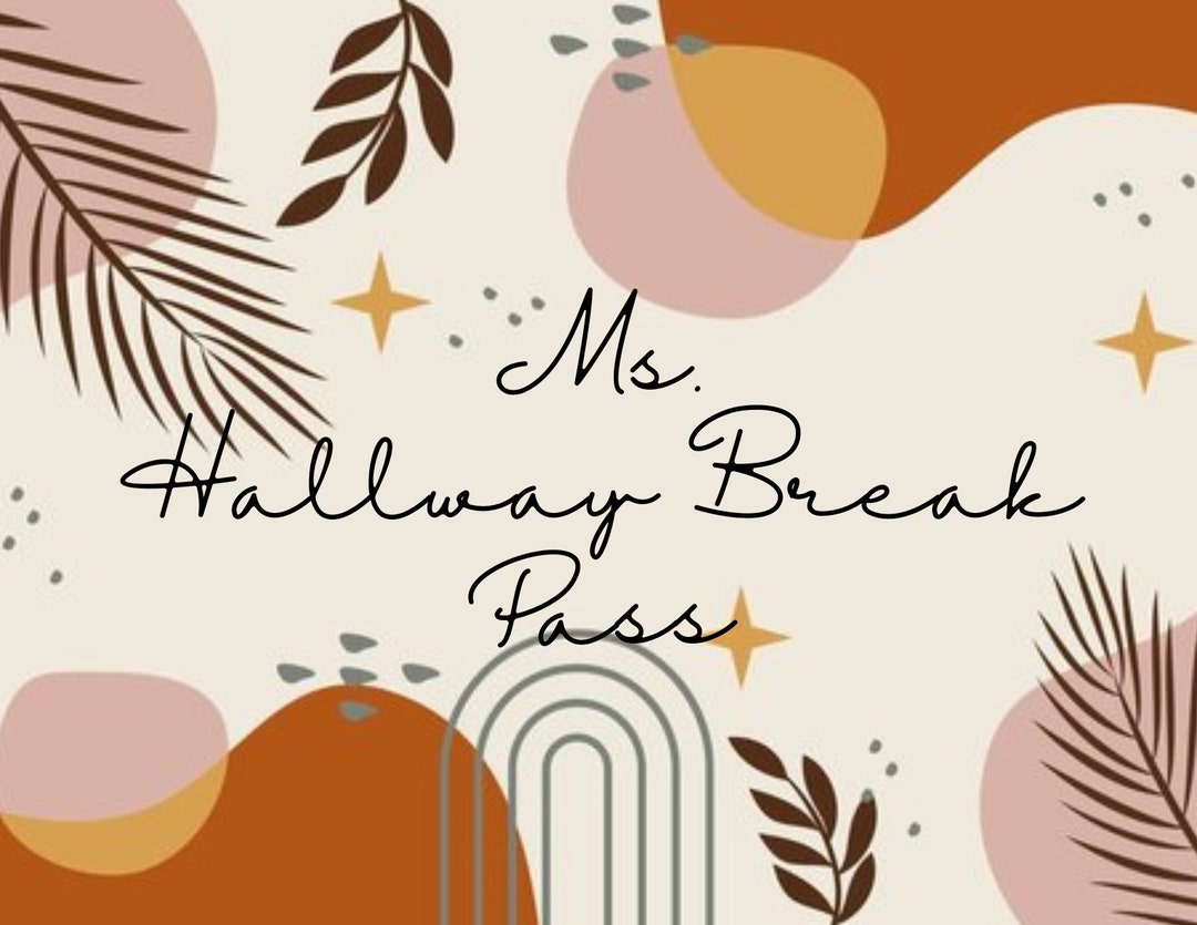 Hall Pass Editable Templates - Etsy