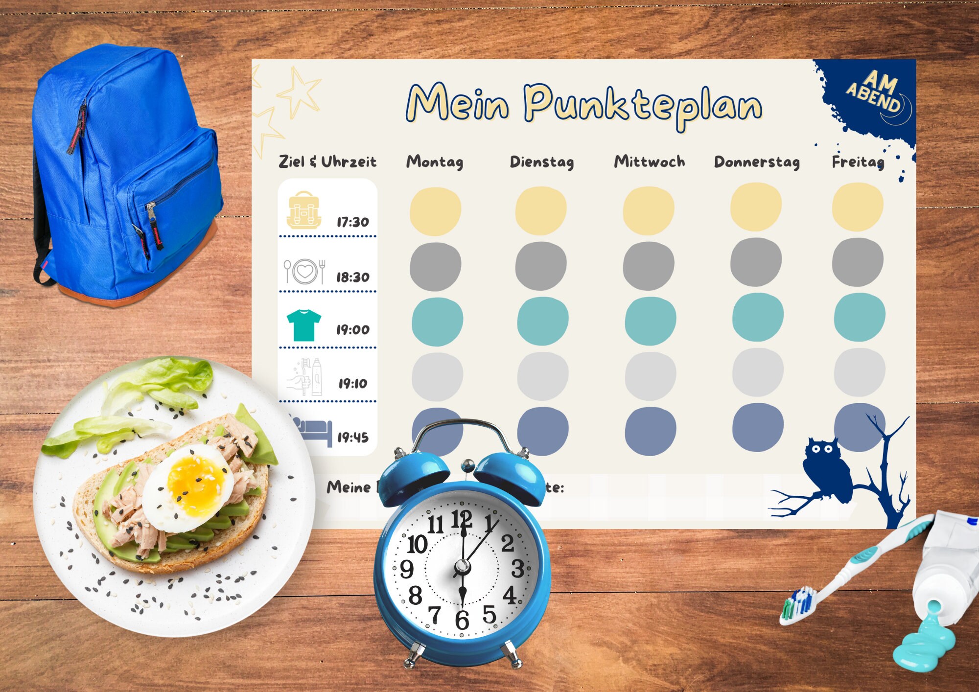 Reward Table for Children With ADHD / ADD, Evening Routine, PDF for ...