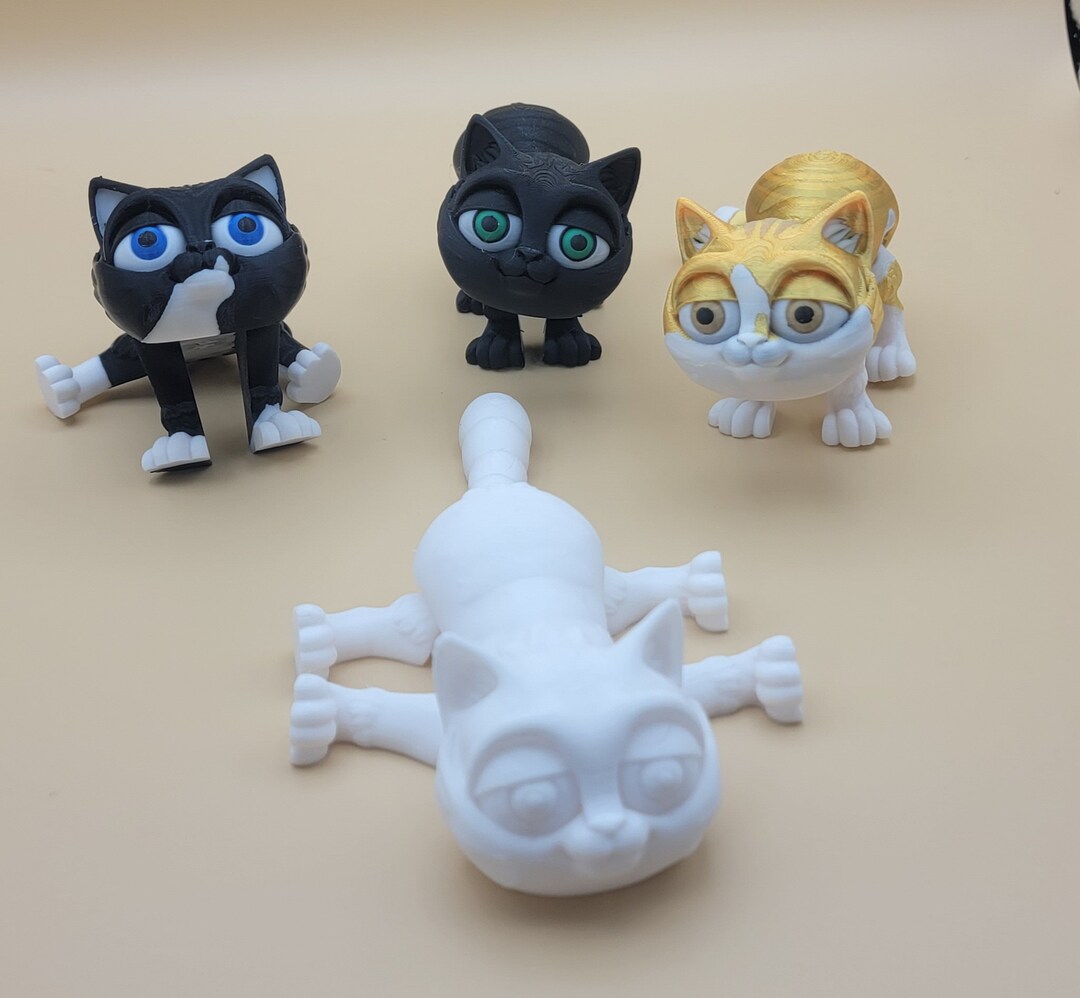 Flexifactory 3d Printed Cat - Etsy
