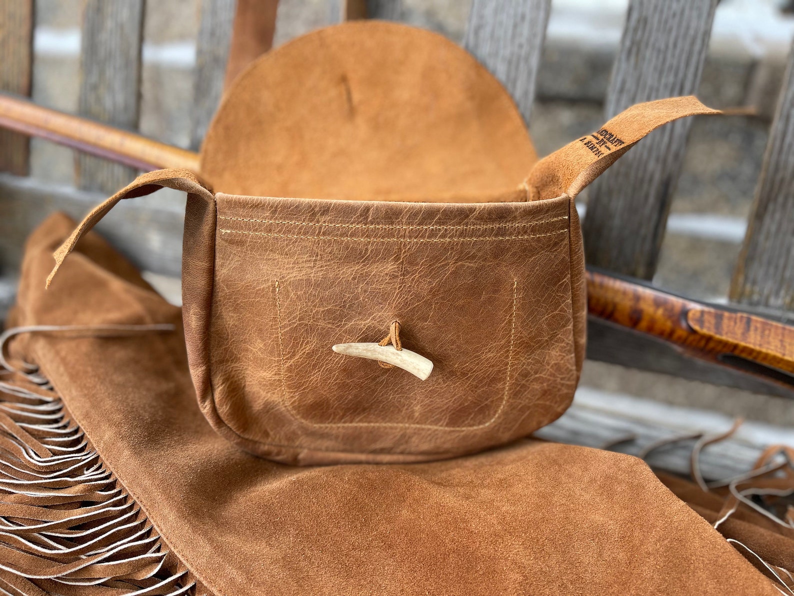 Small Possibles Flintlock Foraging Leather Crossbody Sling Bag - Etsy