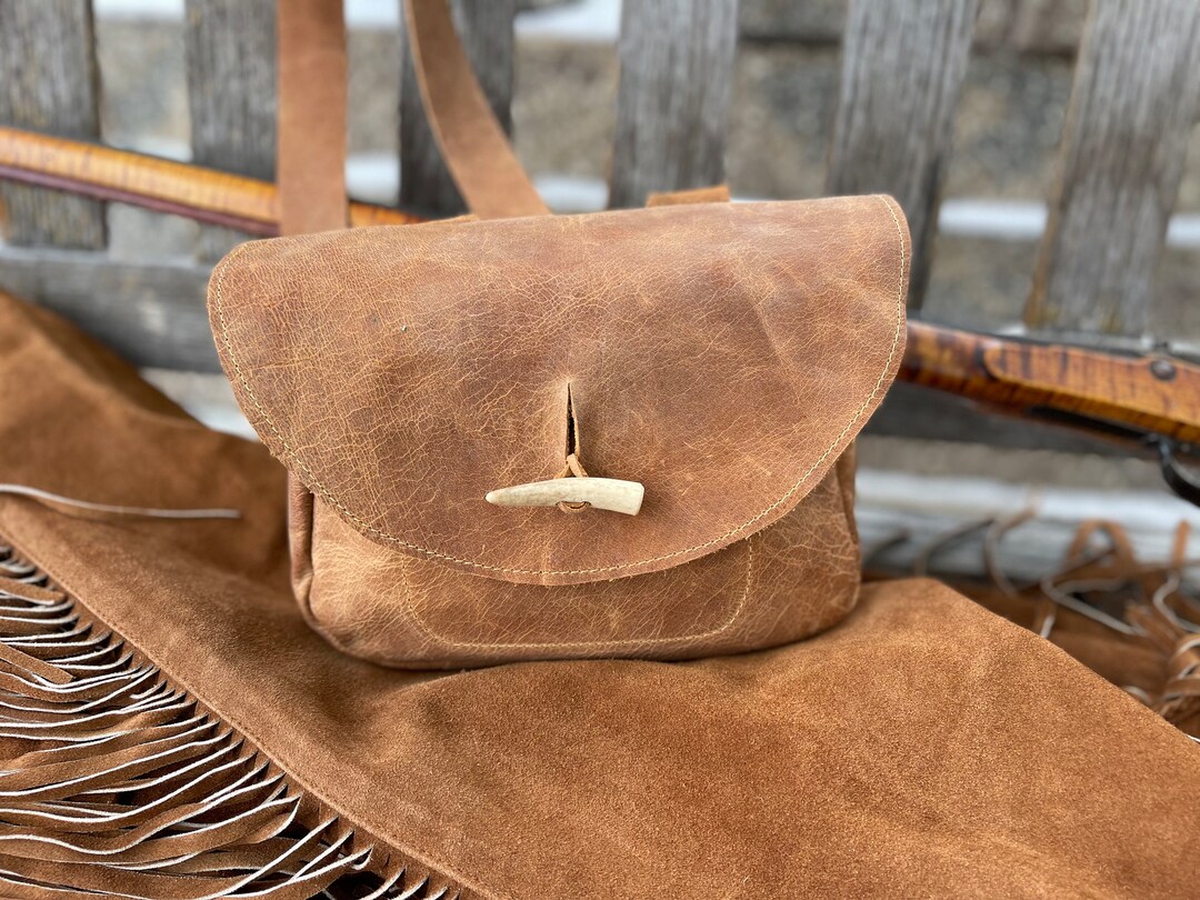 Small Possibles Flintlock Foraging Leather Crossbody Sling Bag - Etsy