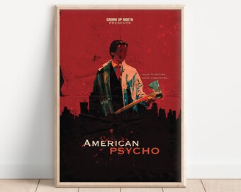 American Psycho 2000 Movie Cover Poster Canvas Matte Silk A1 A2 A3 A4 ...